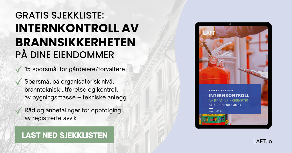 Last ned sjekkliste: Internkontroll av brannsikkerheten